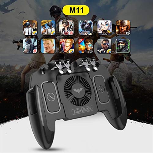 LUULYGO in 2021, The First New 6-Finger Mobile Joystick Controller Gamepad Trigger FPS Cooling Fan Gamepad Joystick for iOS Android Phones Specialty Store