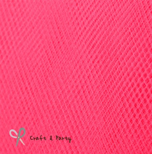 LA Linen Tulle Bolt, 54" x 40 yd, Hot Pink