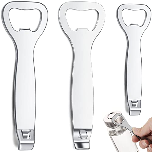 Gandeer 3 Pcs Vial Decapper for 20mm and 13mm Flip Vial Cap Stainless Steel Remover Oral Liquid Pharmacy Seal Opener Crimped Vial Cap Opener Bottle Openers for Beer Bottle Can Jar Lid