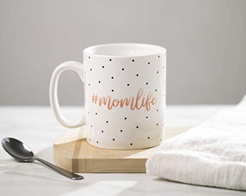 Little Pear Mom Life Mug, Mother's Day Ceramic Coffee Cup, Gift for New and Expecting Moms, Dishwasher Safe, Microwave Safe, 13oz