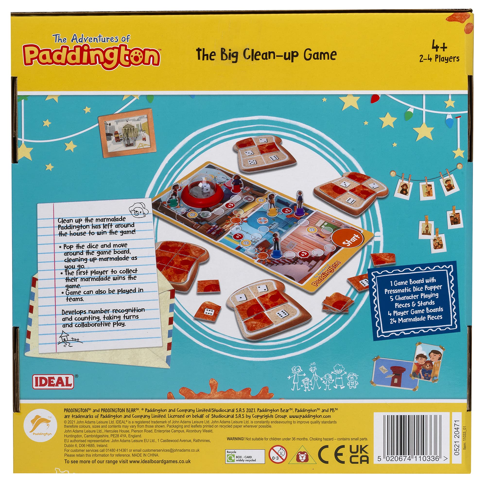 Ideal | Paddington Bear - The Big Clean-up Board Game! | Kids Games | The Adventures of Paddington Bear | for 2-4 Players | Ages 4+