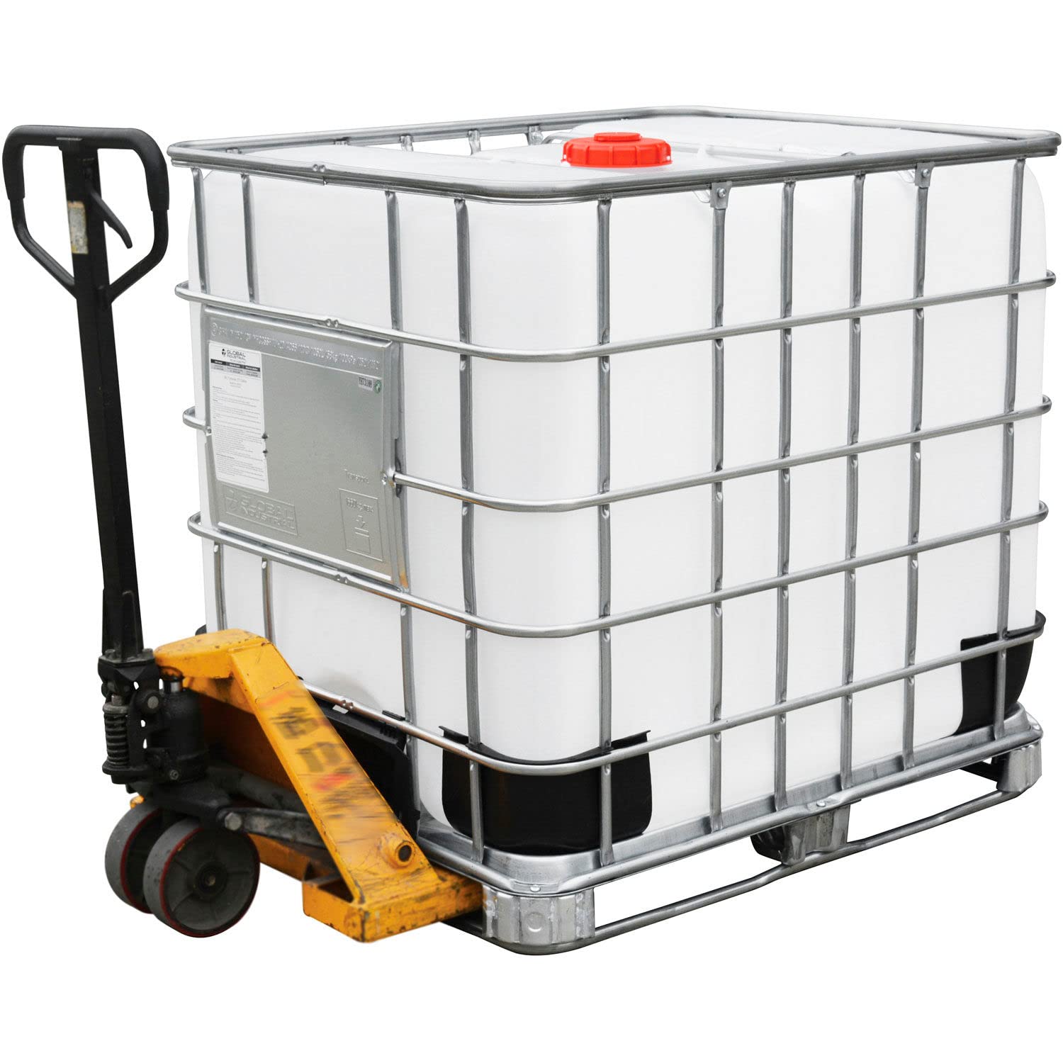 Global Industrial IBC Container 275 Gallon UN Approved w/Composite Metal Pallet Base