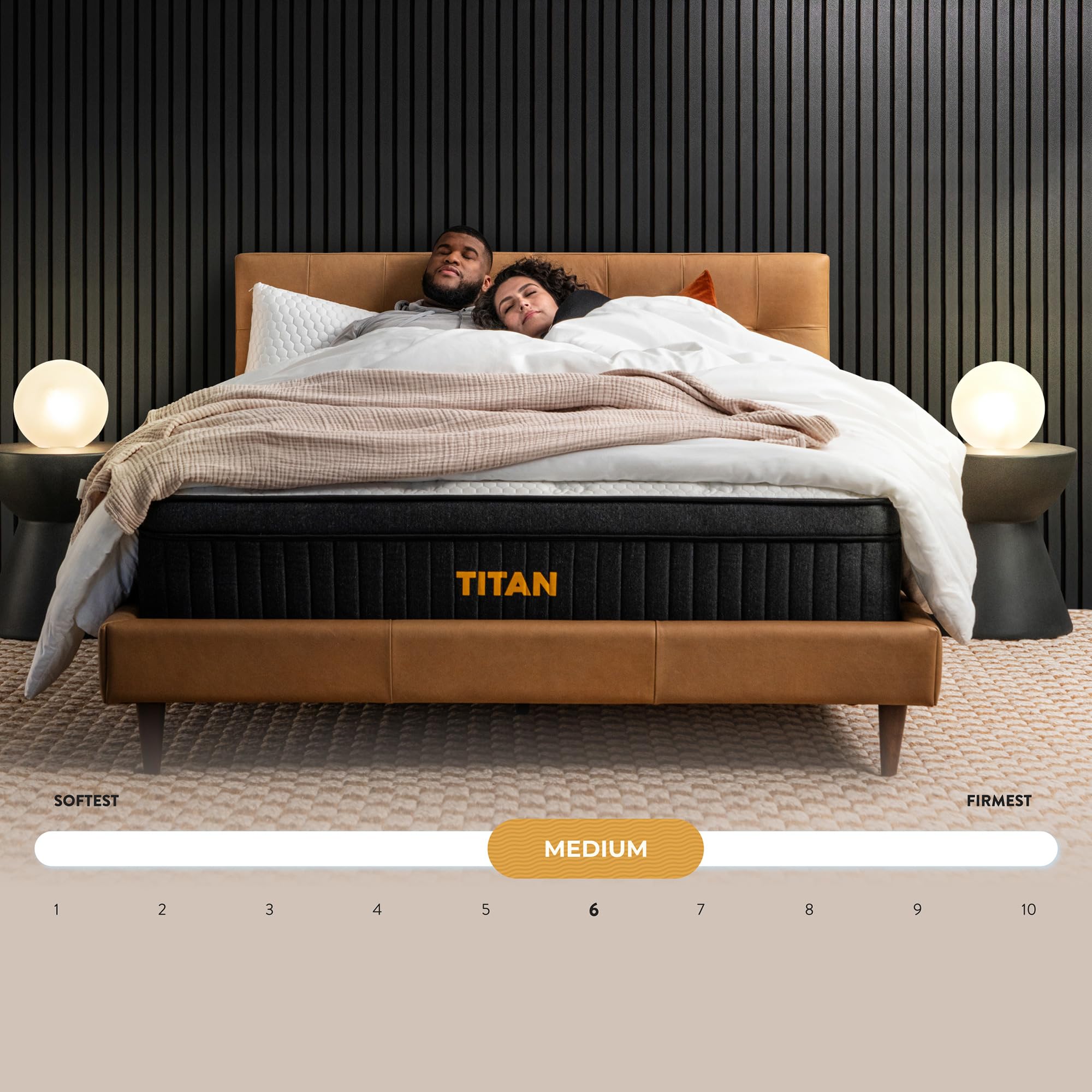 Brooklyn Bedding Titan 13" Hybrid Luxe Mattress for Plus Size Sleepers with Cooling Cover, Cal King