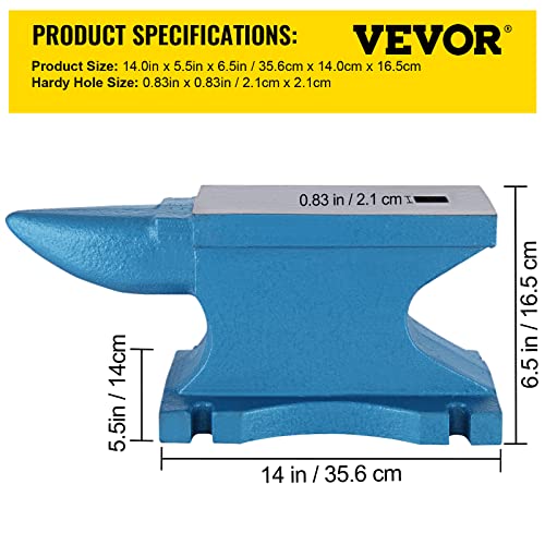 Happybuy Single Horn Anvil 55Lbs, Cast Iron Anvil Blacksmith Withstands Heavy Blows,Anvil Rugged Round Horn Anvil Blacksmith Jewelers Metalsmith Tool, for Sale Forge Tools and Equipment