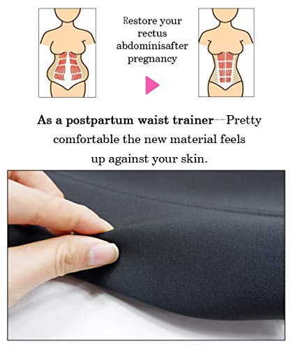 GainKee Clip and Zip Waist Trainer Corset Women Neoprene Workout Sweat Vest Body Shaper (Large, Belt)