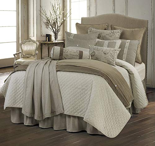 HiEnd Accents Fairfield (Taupe) Chevron Herringbone Throw Blanket