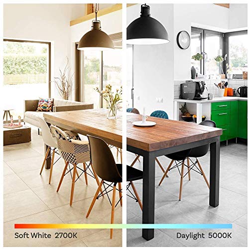 Amazon Basics 60W Equivalent, 3000K White, Dimmable, 15,000 Hour Lifetime, CEC Compliant, A19 LED Light Bulb | 6-Pack