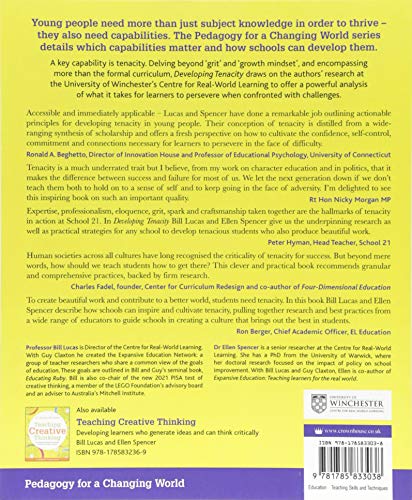 Developing Tenacity; Teaching learners how to persevere in the face of difficulty (Pedagogy for a Changing World series)