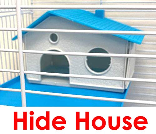 Large 3-Floors Expandable and Customizable Small Animal Critter Cage for Dwarf Syrian Hamster Habitat Rodent Gerbil Rat Mouse Mice