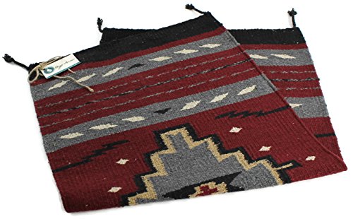 Onyx Arrow Southwest Décor Area Rug, 20 x 40 Inches, Pueblo Pattern Burgundy/Gray
