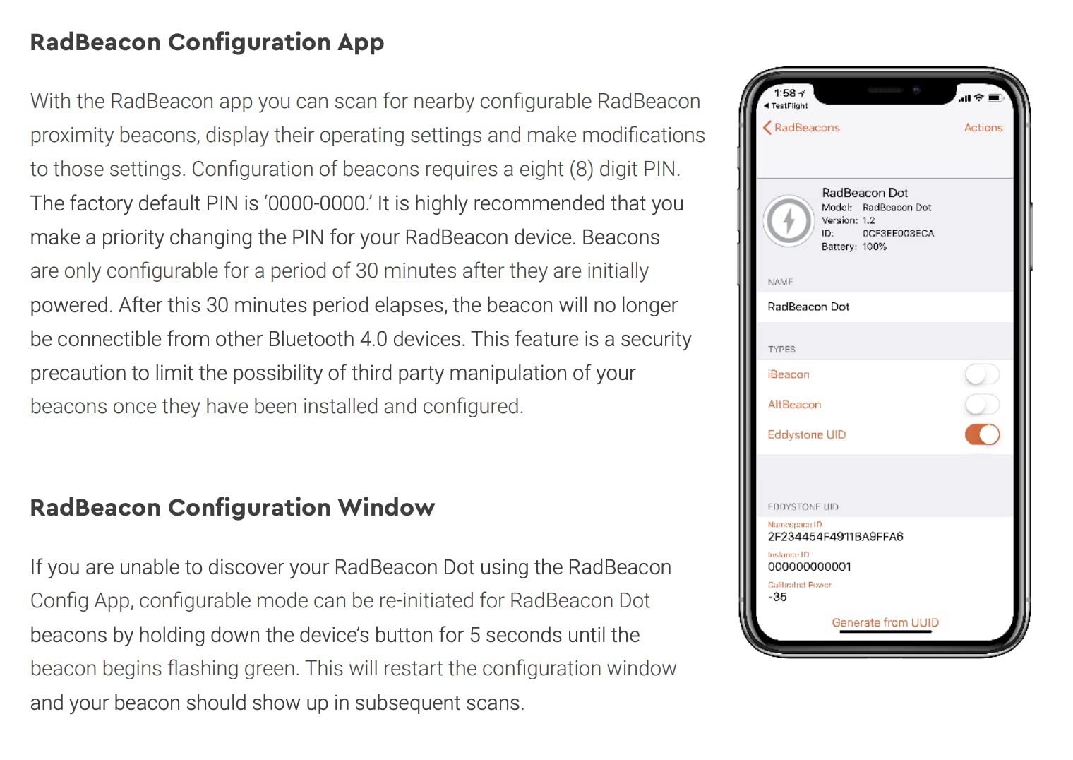 Radius Networks Dot Beacon