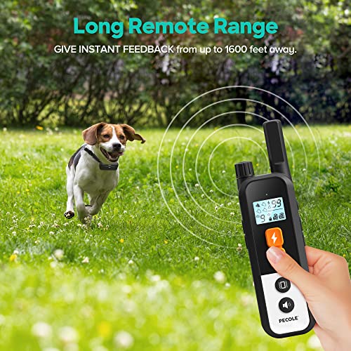 Dog Training Collar with Remote, Shock Collar for Dogs with Vibration and Beep Modes, Rechargeable Transmitter with Security Lock, Waterproof Collar, 99 Adjustable Levels β All Breeds, Sizes