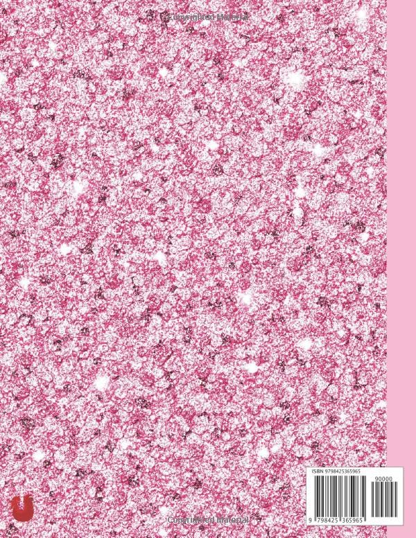Pink Glitter Composition Notebook: 8.5 X 11 College Ruled Paper Lined Journal, Light Pink Glitter Texture Cover - A Pink Themed Gift For Your Friends