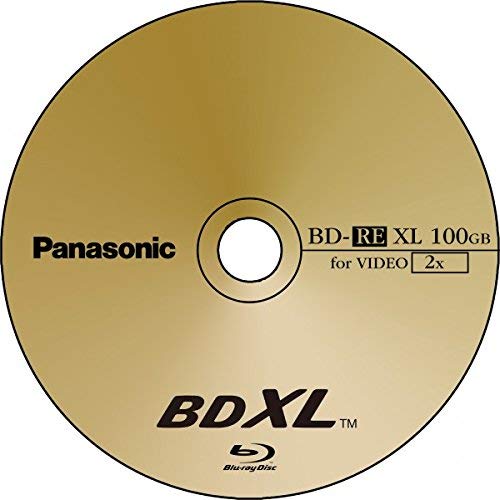 Panasonic Blu-ray BD-RE XL Rewritable BDXL Disk 100 GB 2x Speed Triple Layer Single Pack