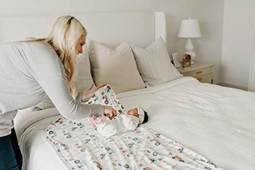 Large Premium Knit Baby Swaddle Receiving Blanket"Jo" by Copper Pearl