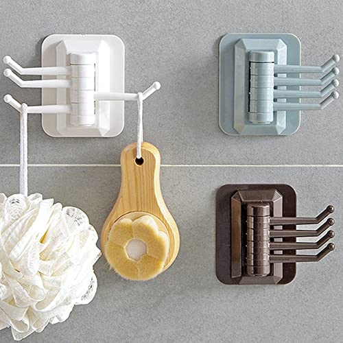 HTDBKDBK Household Sticky Hook Strong Punch-Free Creative Multifunctional Hook Rack Wall Sticker Hook, Blue, One Size