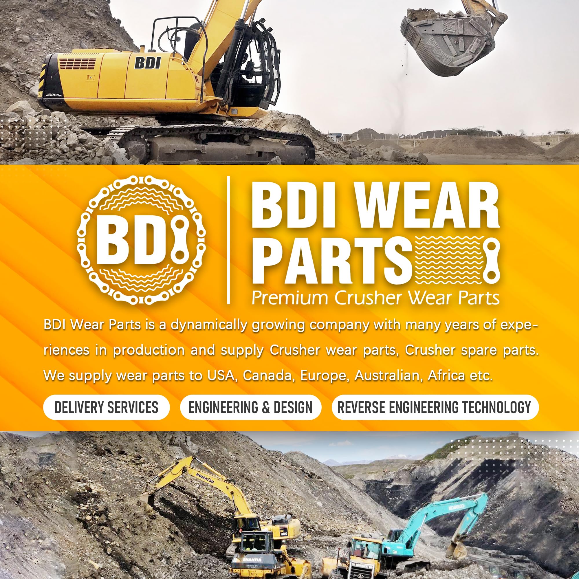 BDI Wear Parts 2740W23 Bucket Tooth Seat Adapter +23WTL H&L Tiger Bucket Digging Teeth/Bucket Teeth and 23FP Flexible Pin Combination (5)