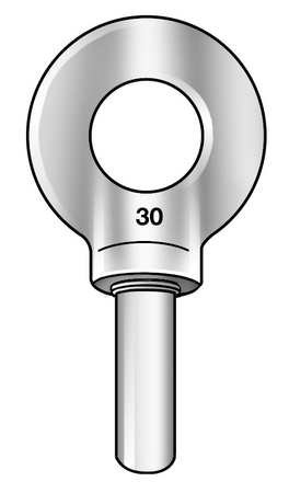 Ken Forging K2023-BLANK Shoulder Pattern Eyebolts, Blank, 3/8" x 1-1/4"