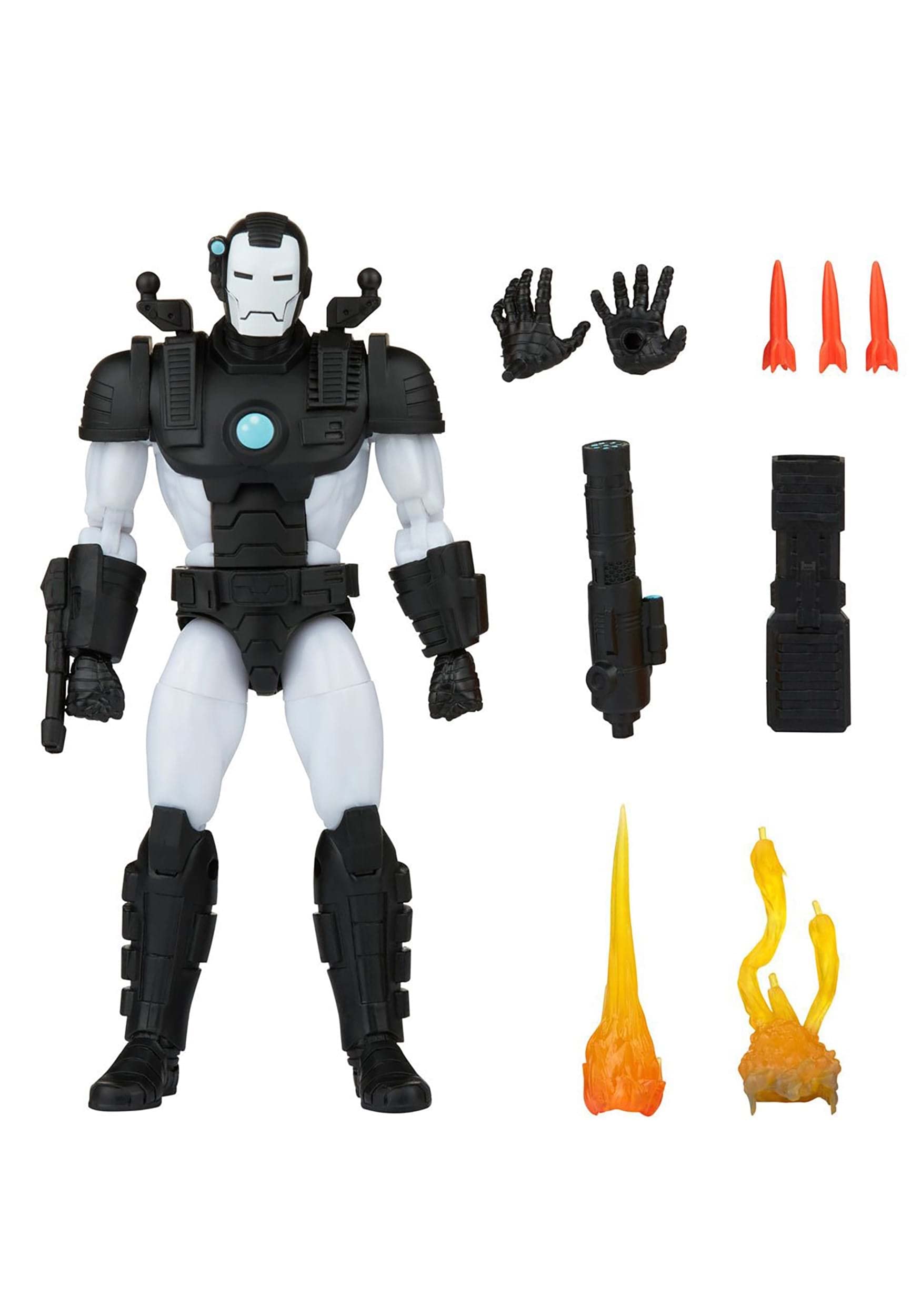 Marvel Legends Series War Machine 6-inch Action Figure Iron Man Toy, 6 Accessories, Multicolored, F3448
