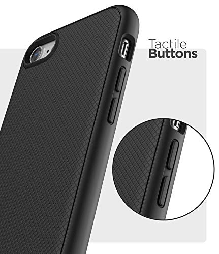 Encased iPhone SE Belt Clip Case (2020/2022) Thin Armor Grip Cover with Holster (Matte Black)