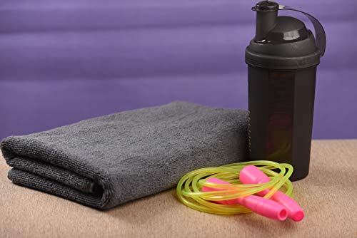 GLAMBURG 100% Cotton 6 Pack Bath Towel Set, Ultra Soft Bath Towels 22x44, Towels for Gym Yoga Pool Spa, Quick Drying & Highly Absorbent - Charcoal Grey