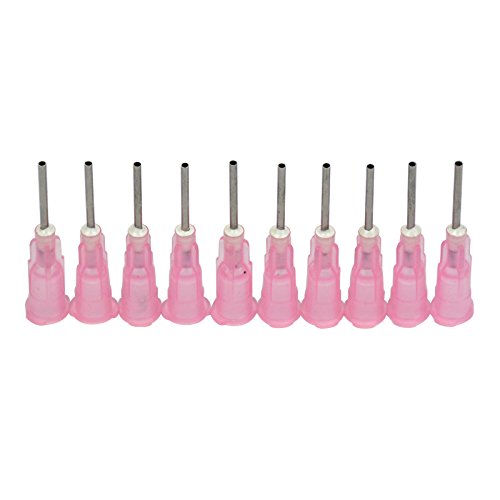 Brostown 120Pcs 1/2" Industrial Liquid Dispenser Needle Adhesive Glue Dispensing Blunt Tip Luer Lock