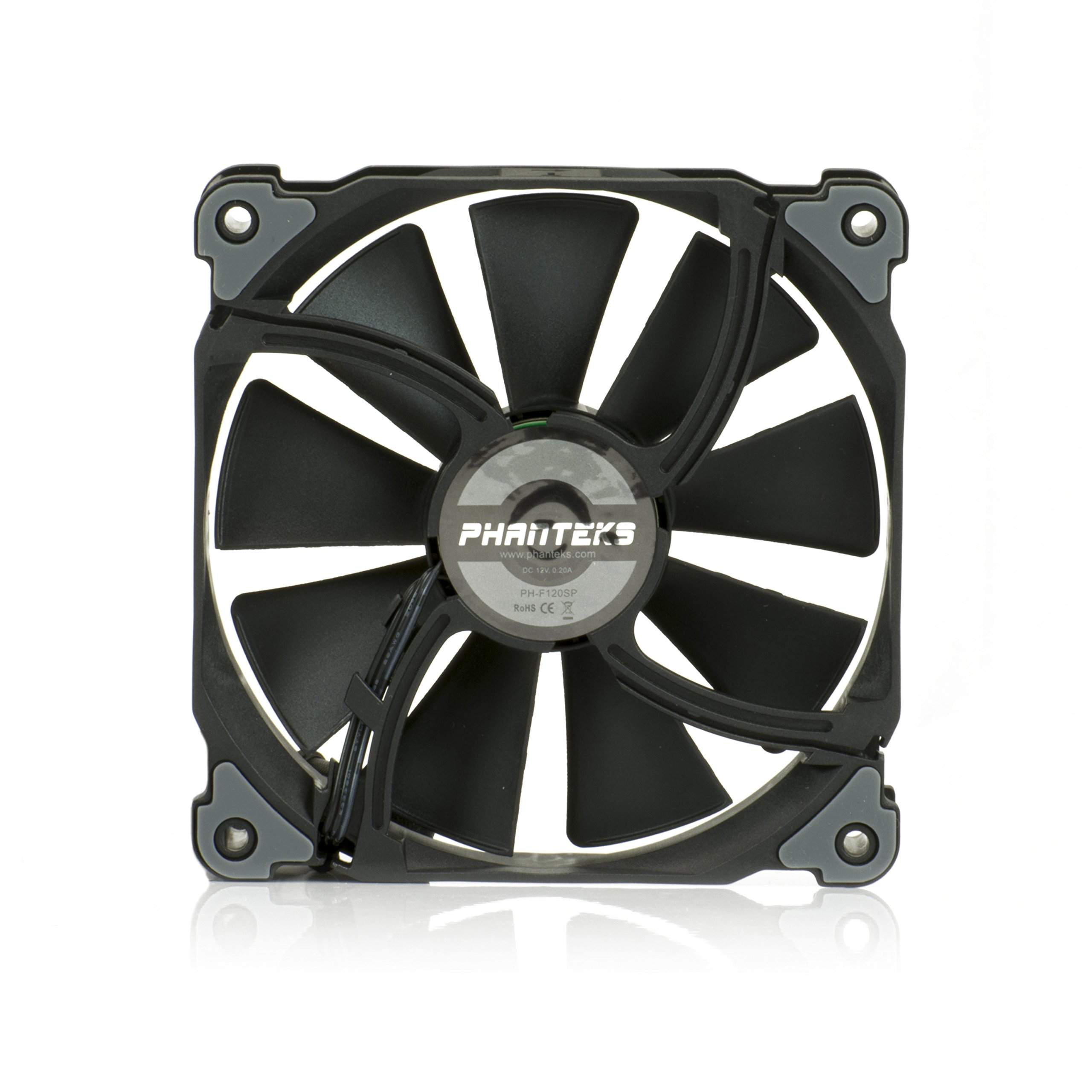 Phanteks Black Frame/Black Blades 120mm, Case & Radiator Fan-Retail Cooling PH-F120SP_BBK Black/Black