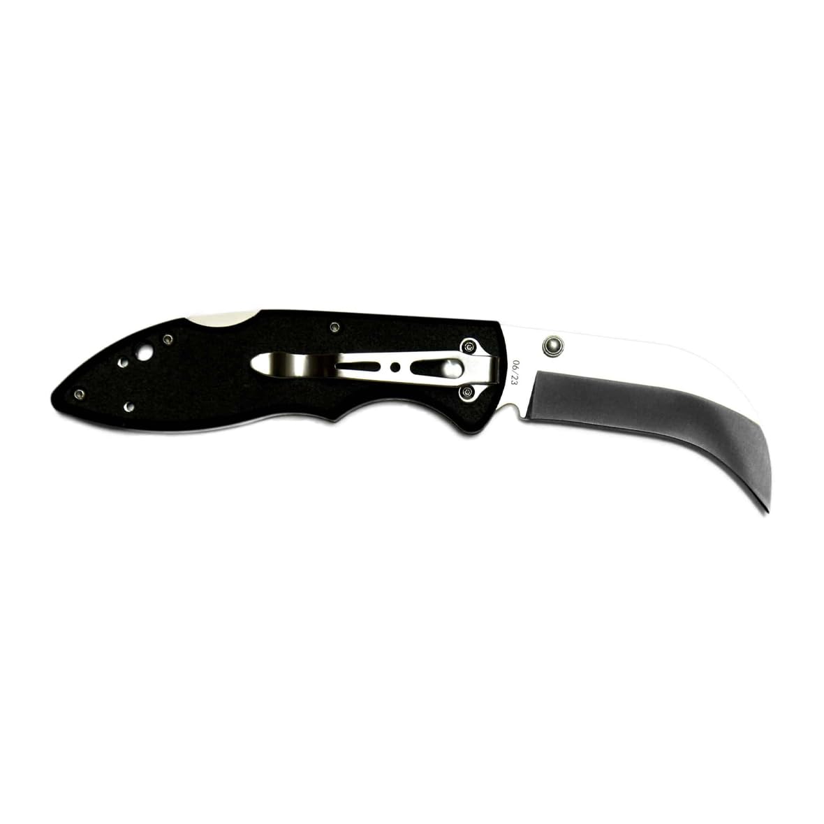MADI Innovative Lineman Tools LB-1P Lockback Pointed Tip Knife | One-Handed Opening with Lockback Closing | Reversible Belt Clip