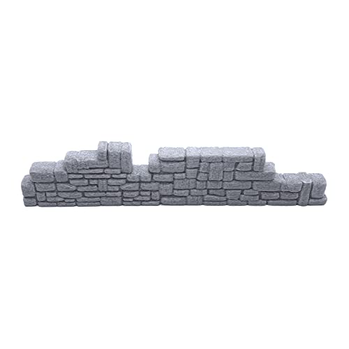 EnderToys Ruined Stone Walls Set A, Terrain Scenery for Tabletop 28mm Miniatures Wargame, 3D Printed and Paintable