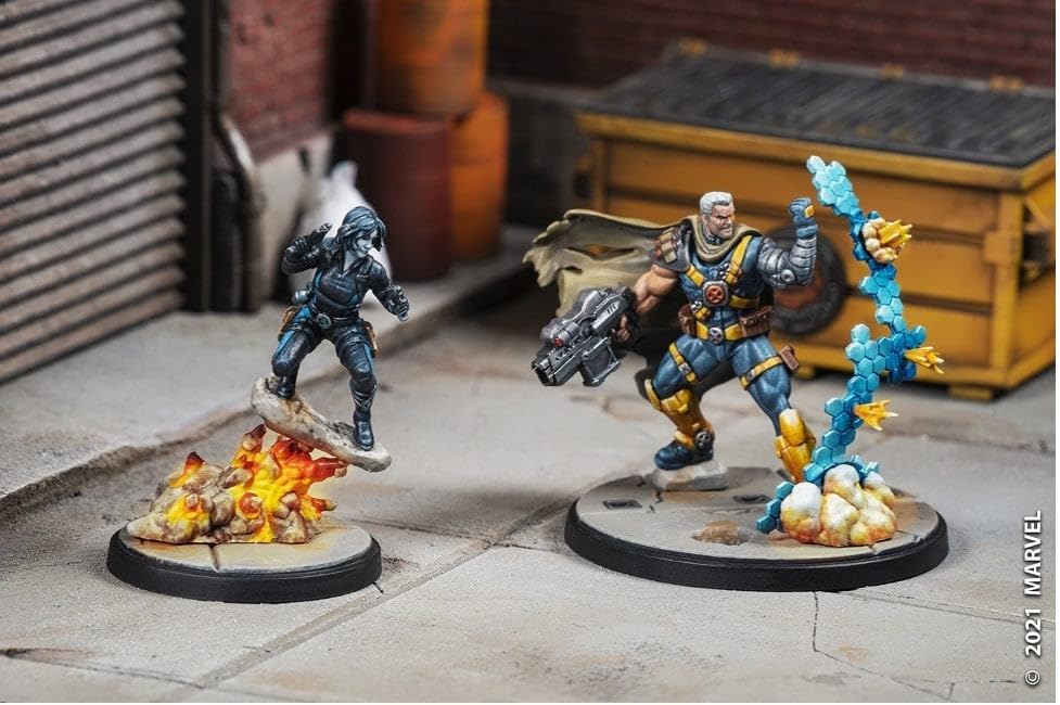 Marvel: Crisis Protocol Domino & Cable Character Pack - Unleash The Power of Two Extraordinary Mutants! Tabletop Superhero Game, Ages 14+, 2 Players, 90 Minute Playtime, Made by Atomic Mass Games
