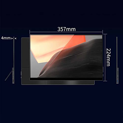 BDT 13.3 Inch/15.6 Inch 4K Portable Monitor Mobile Phone Computer Notebook External Expansion Screen Integrated Hidden Bracket (Color : 15.6 inches)