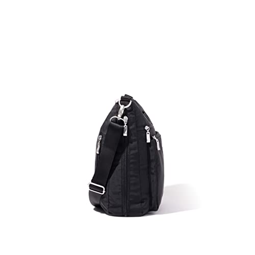 Baggallini Womens Expandable Modern Pocket Large Hobo, Black/Black