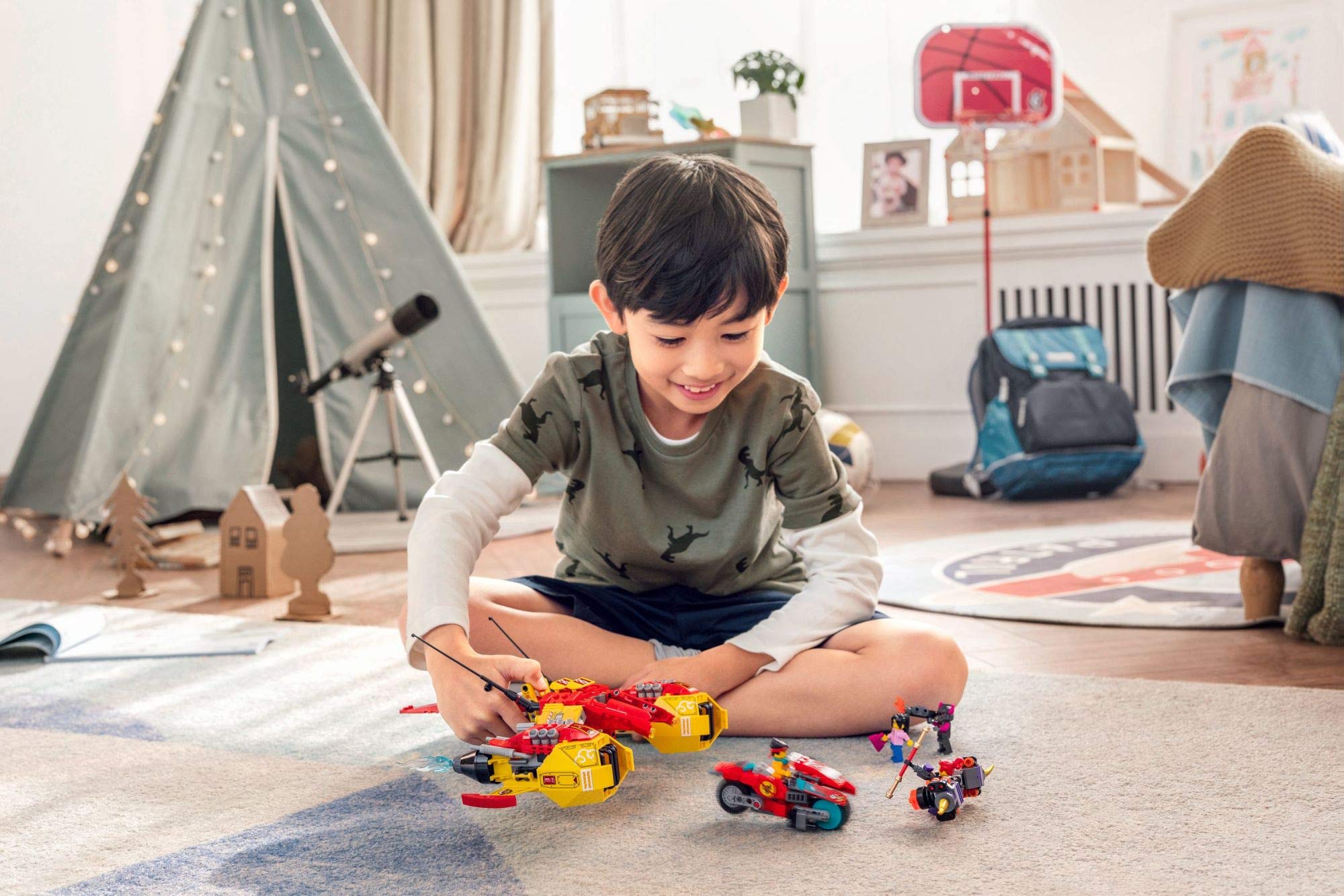 LEGO Monkie Kid: Monkie Kid’s Cloud Jet 80008 Aircraft Toy Building Kit (529 Pieces) Amazon Exclusive