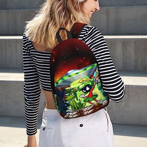 DHOUTSL Canvas Backpacks Marvin Anime The Martian Laptop Backpack Unisex Multipurpose Double Shoulder Bag for Camping Travle Work Hiking Gifts
