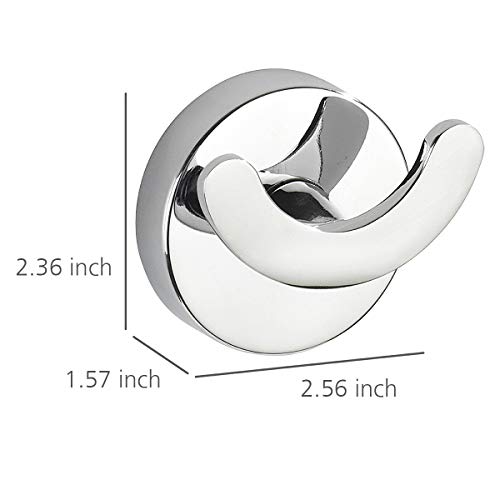 WENKO, Chrome, Towel Vacuum-Loc System, No Drilling Wall Hook, Rustfree, Dimensions 1.57 x 2.56 x 2.36 in, 4x6,5x6 cm