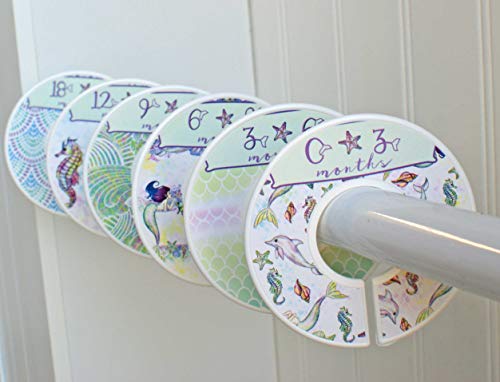 Mumsy Goose Nursery Closet Dividers Closet Organizers Baby Girl Clothes Dividers Mermaid