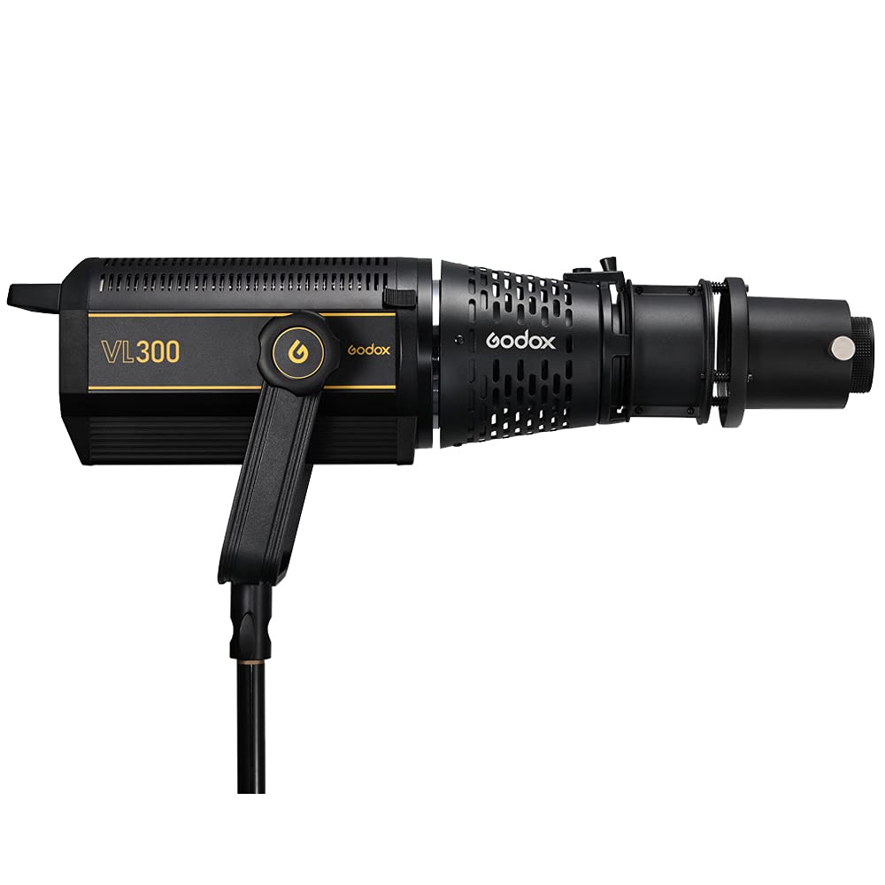 Godox SA-17 Bowens Mount Adapter with Godox SA-P Projection Attachment + SA-06 Iris Diaphragm + SA-09-001 GOBO Set + SA-10 GOBO Set Holder Create Theatrical Effect for Bowens Mount LED Video Light