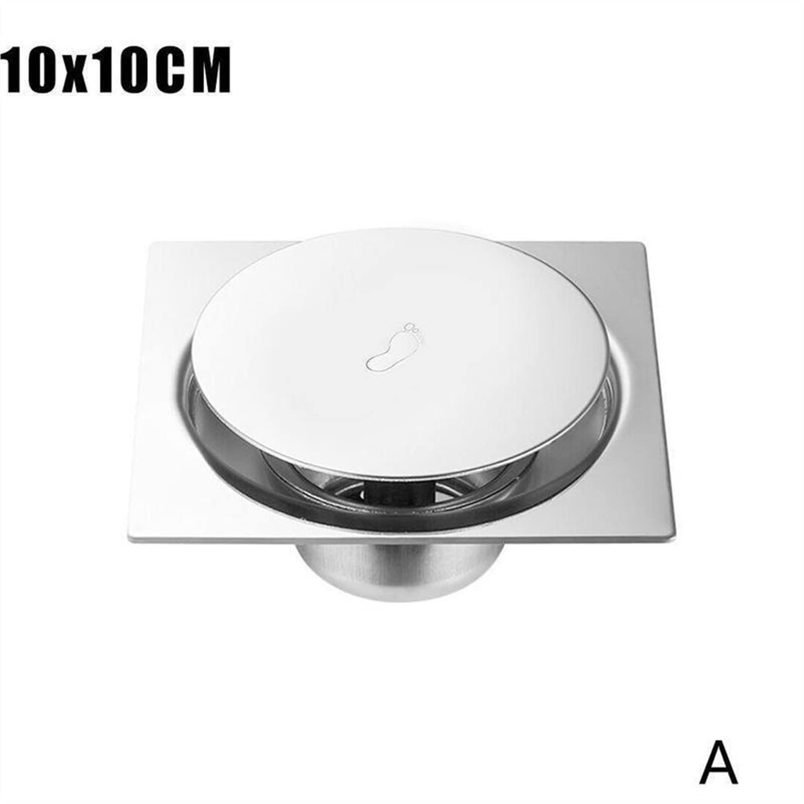 sink plug,sink plug strainer,sink plug replacement Sink Plug, Up Foot Floor Drain Anti-odor Bath Drains Push Down Deodorization Square Matte Shower Room Cover Plug 10 * 10cm for Bathroom and Kitchen (