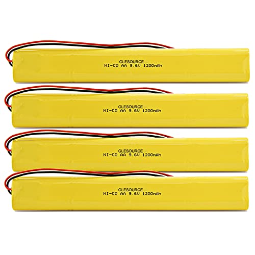 GLESOURCE 9.6V 1200mAh Battery Compatible for ELBB003 Lithonia ELB-B003 ELB-B004 ELBB004 OSI OSA228 DANTONA CUSTOM-306-U BBAT0044A BAA-96 BBAT0043A Emergency Light(4 Pack)