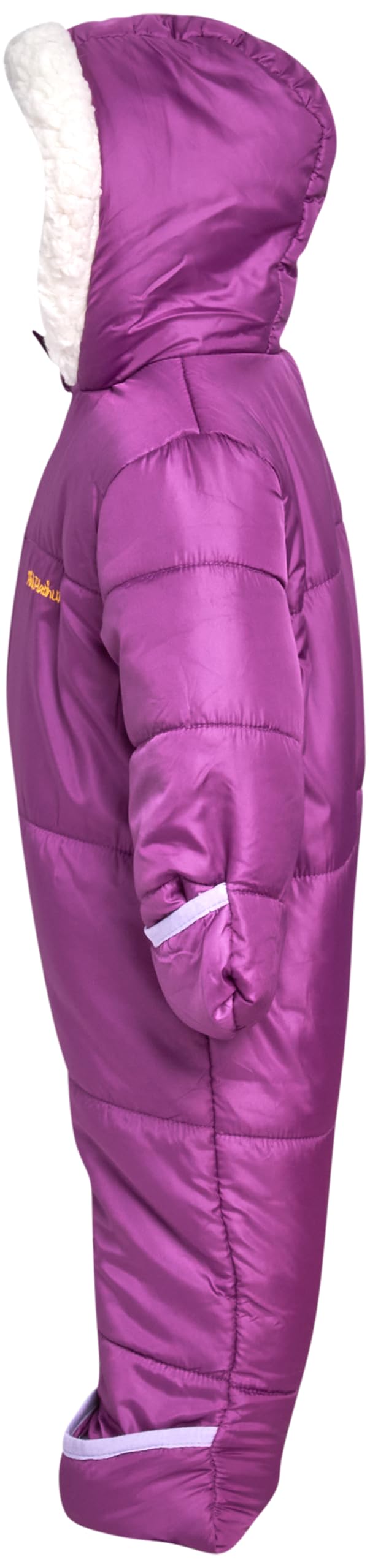 Pink Platinum Baby Girls' One-Piece Puffer Winter Snowsuit with Hood (Newborn & Infant), Size 18/24M, Plum
