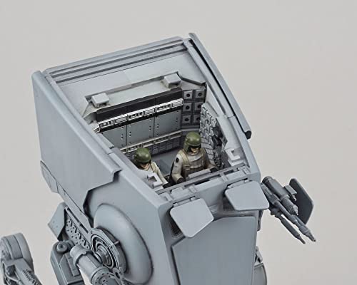 Revell (Bandai Original) 01202 Star Wars at-ST (All Terrain Scout Transport inc. Chewbacca) 1:48 Scale Unbuilt/Pre-Coloured/Clip-Together (Non-Glue) Articulated Plastic Model Kit with Display Base