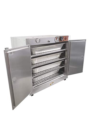HeatMax 251524 Catering and Events Food Warmer with Water Tray, for 4 Full Size 3.25" Disposable Catering pans -- MADE IN USA with service and support