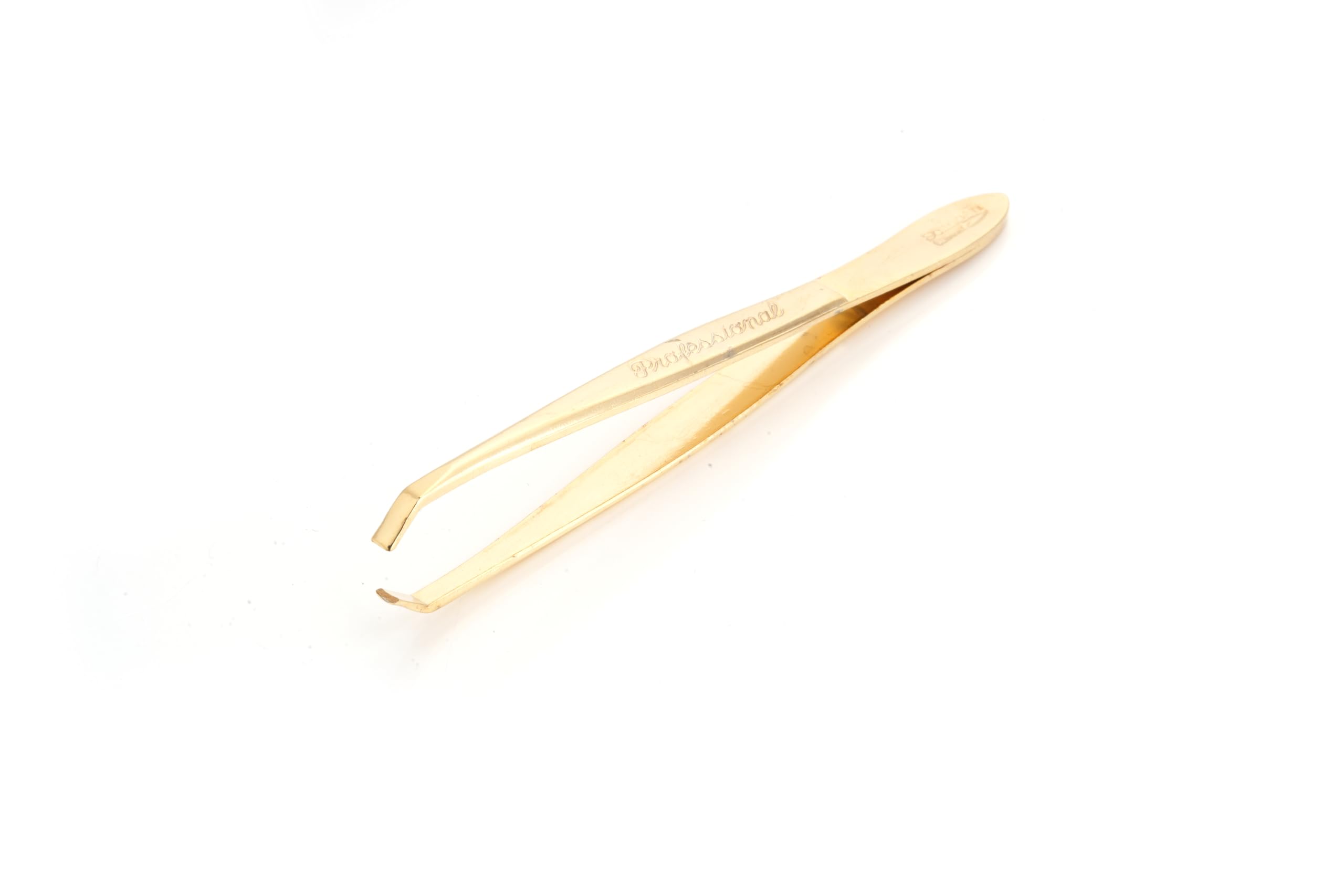 Solingen Stainless Steel Professional Slanted Tip Tweezers | Best Shaped for Eyebrows Extensions Chin Cheek Face Facial Hair | Made in Germany