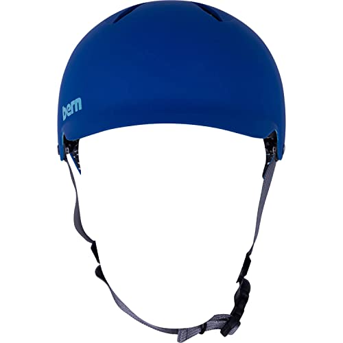 Bern Bandito Bike Helmet for Kids, EPS Matte Blue, M/L