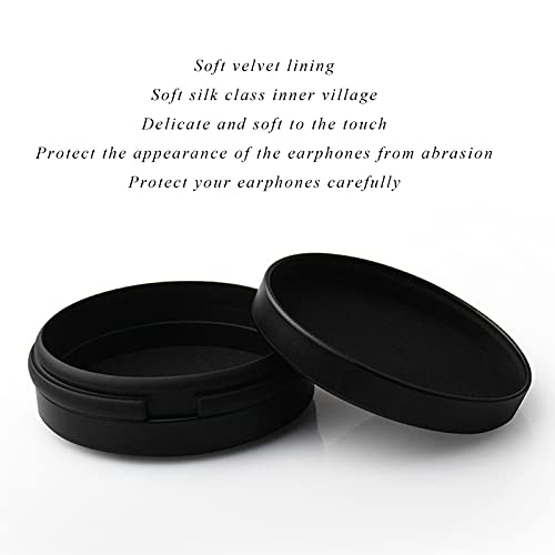 FEDAI IEMs Case,Mini Portable Earphone Case, Waterproof Aluminum Alloy Housing Headphone Case for Travel, Protective, Water Resistant, Crash Proof,Lightweight Universal Carrying Bag(Black,No Logo)