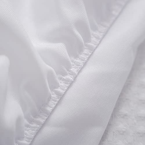 HIGHSEASON 100% Waterproof Cooling Mattress Protector King Size with 3D Air Fabric Cooling Feel Ultra Soft Protector Cover Breathable Noiseless Fitted 8" - 21" Extra Deep Pocket (78"X80", White)