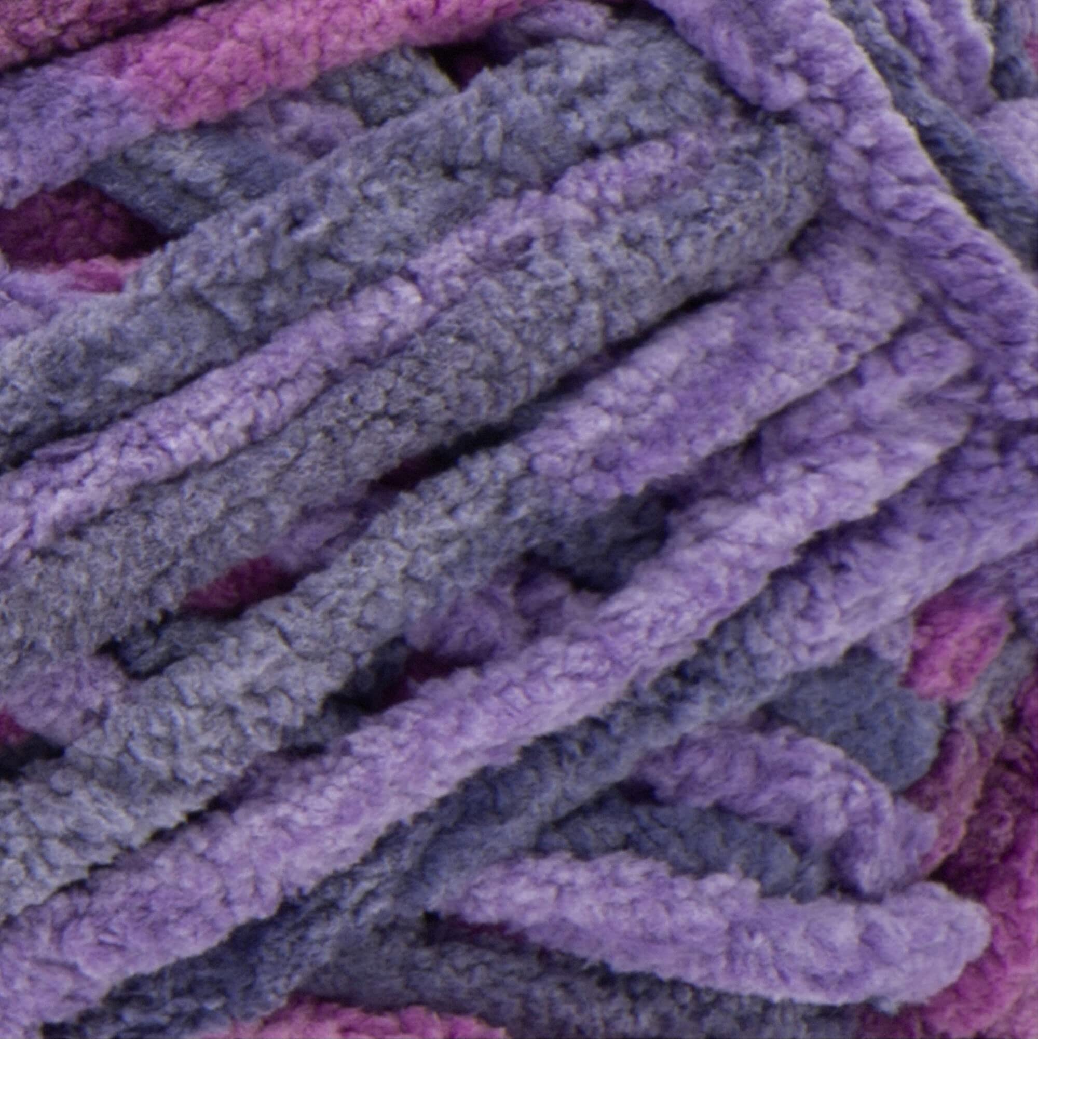 Bernat Blanket Yarn - Big Ball (10.5 oz) - Purple Sunset - 2 Pack Bundle with Bella's Crafts Stitch Markers