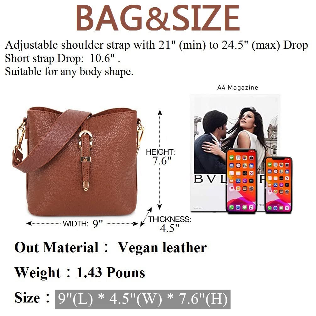 Montana West Mini Crossbody Bags for Women Vegan Leather Cute Bag Purses and Handbags (Brown) MWC-024BR