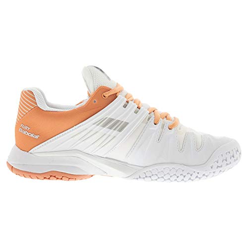 Babolat Women's Tennis Shoes, White Coral, 8 us