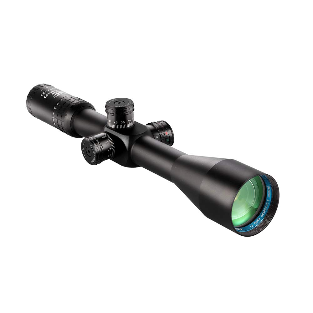 BAIGISH 5-25x50 Rifle Scope FFP Optics Sight Hold-Over Reticle(Christmas Tree Reticle)